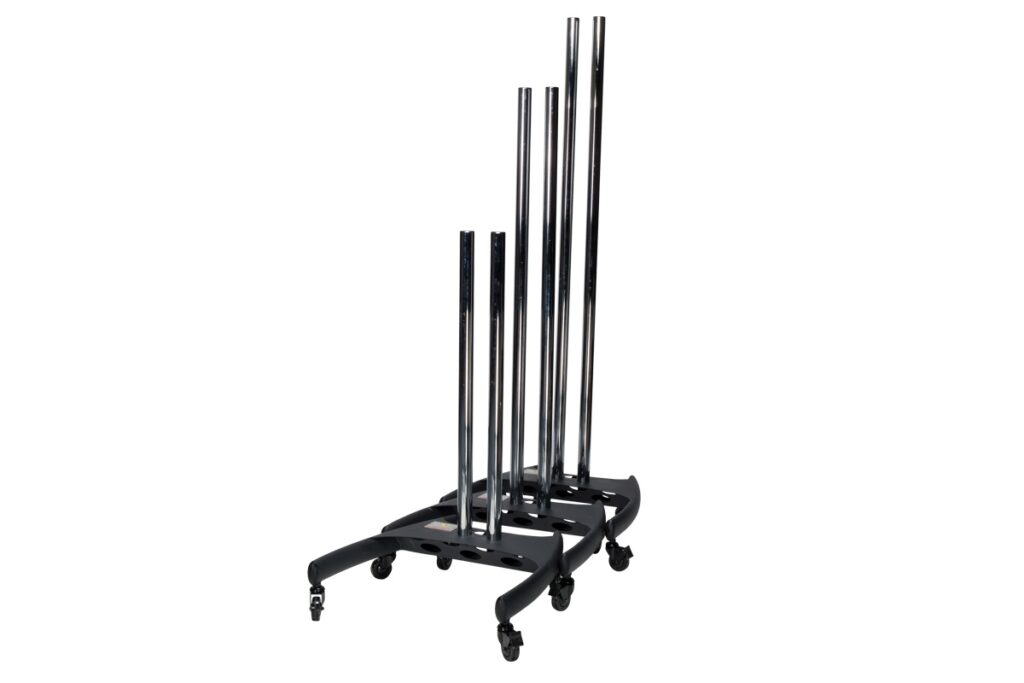 Rolling Dual Pole Cart Stand | Total Rental Solutions