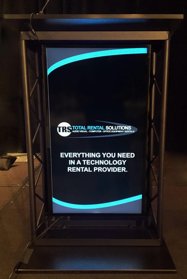 Digital Signage Podium | Total Rental Solutions